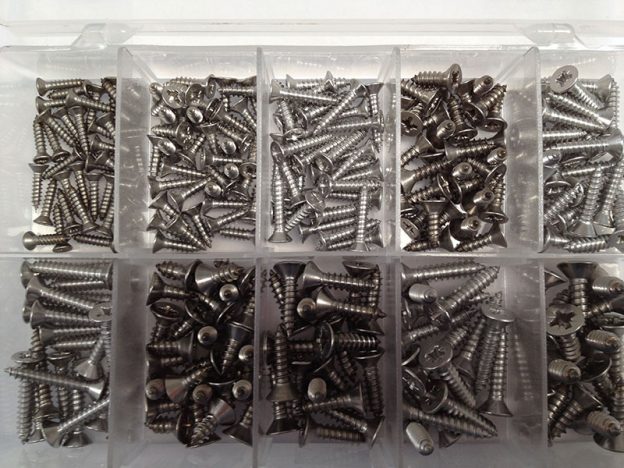 Pozi Countersink Screws Assorted Box 4 x 1/2 - 12 x 3/4 - Wrights Auto