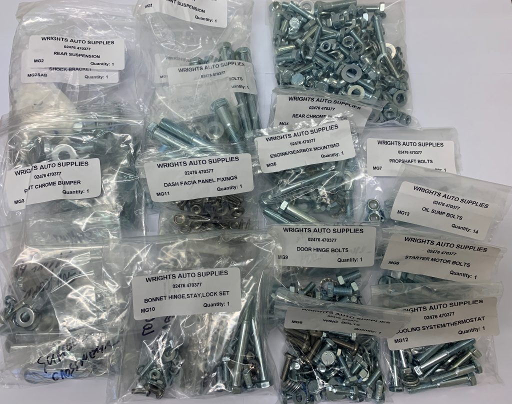 MG MIDGET - MARK III 1967 - 1979 FASTENER RESTORATION PK - Wrights Auto ...